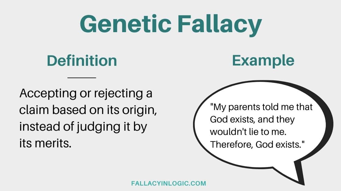 Genetic Fallacy Definition And Examples Fallacy In Logic