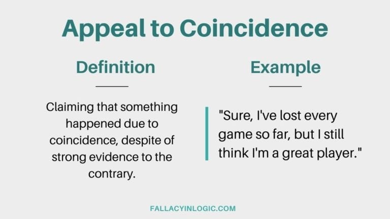 Appeal to Coincidence Fallacy - Fallacy In Logic